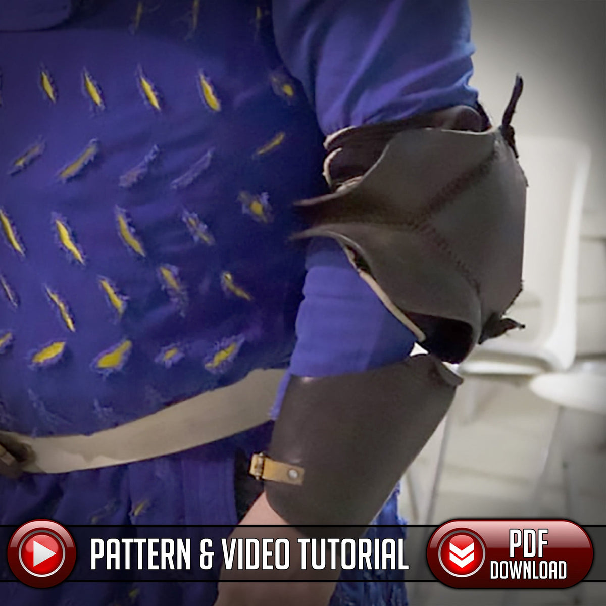 Leather Elbow Pattern 2 - Heavy Protection - SCA | Dark Horse Workshop