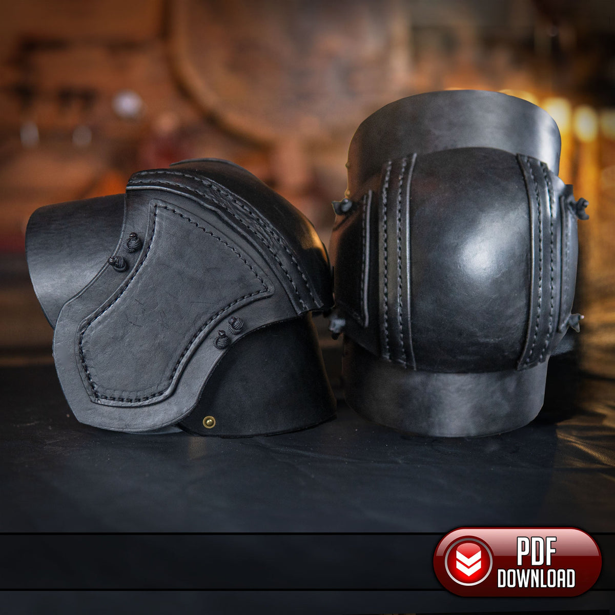 Leather Knee Armor Pattern Leather Armor PDF SVG | Dark Horse Workshop