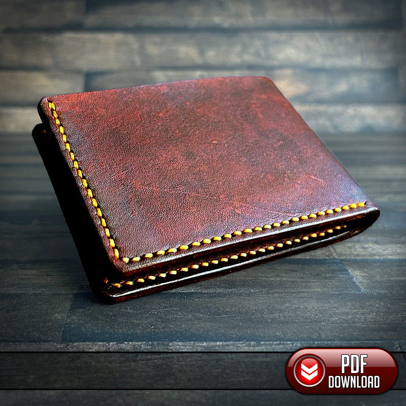 Leather BiFold Wallet Pattern - PDF SVG | Dark Horse Workshop