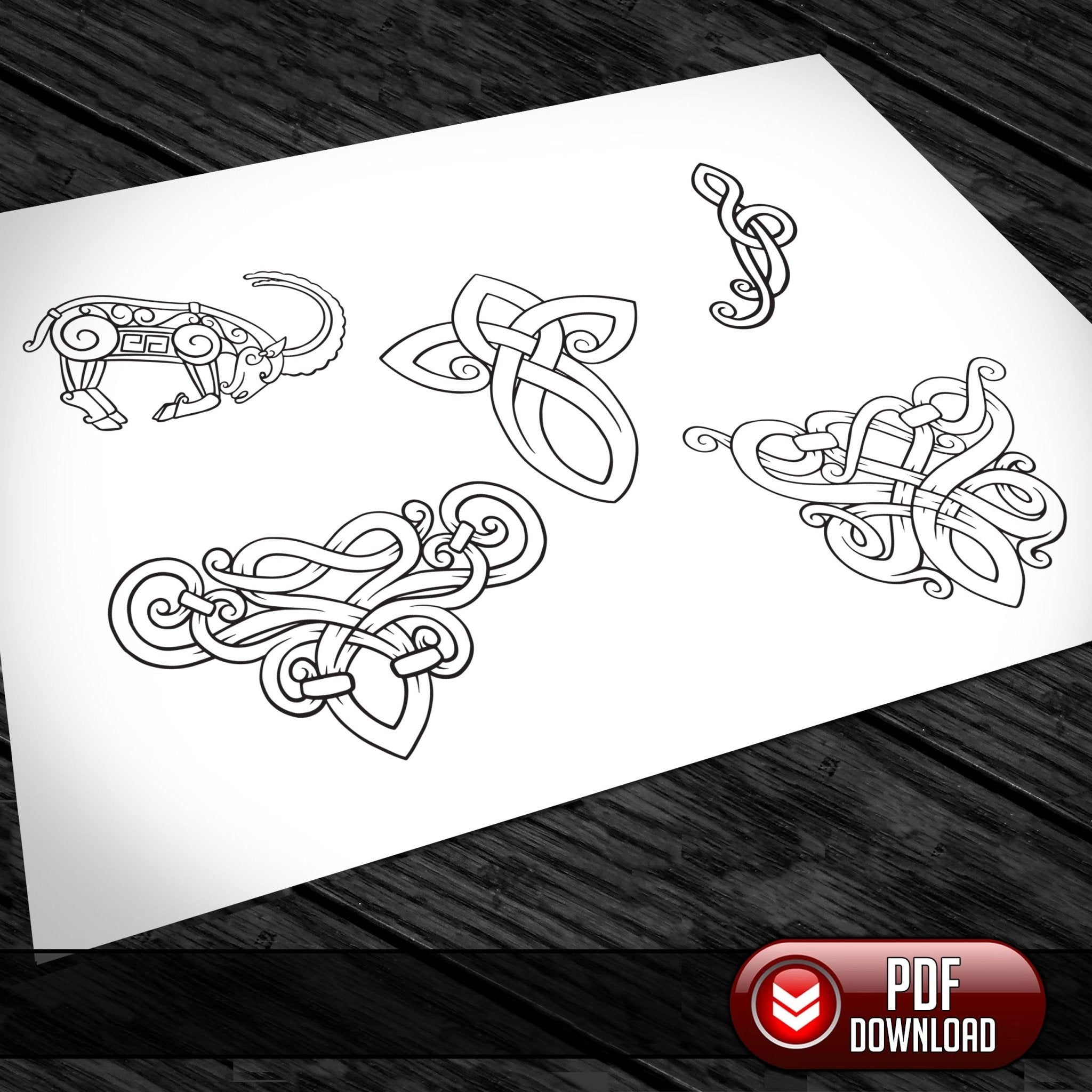 Viking Knotwork Art - PDF SVG | Dark Horse Workshop