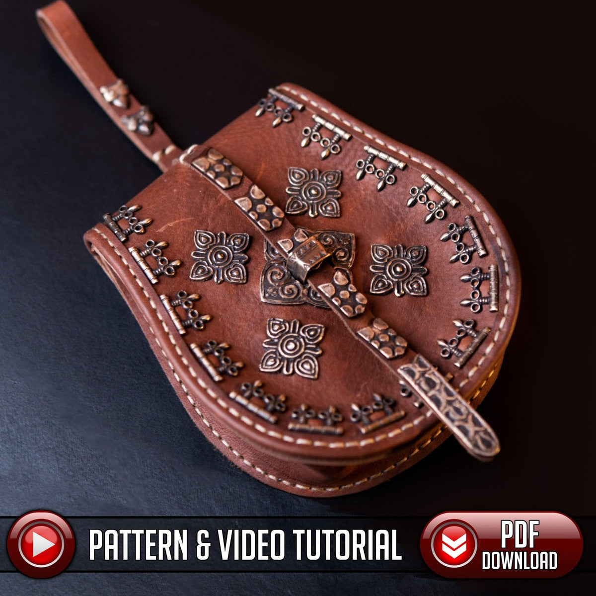 Viking Pouch Pattern - Birka Tarsoly Pouch - PDF + SVG | Dark Horse ...