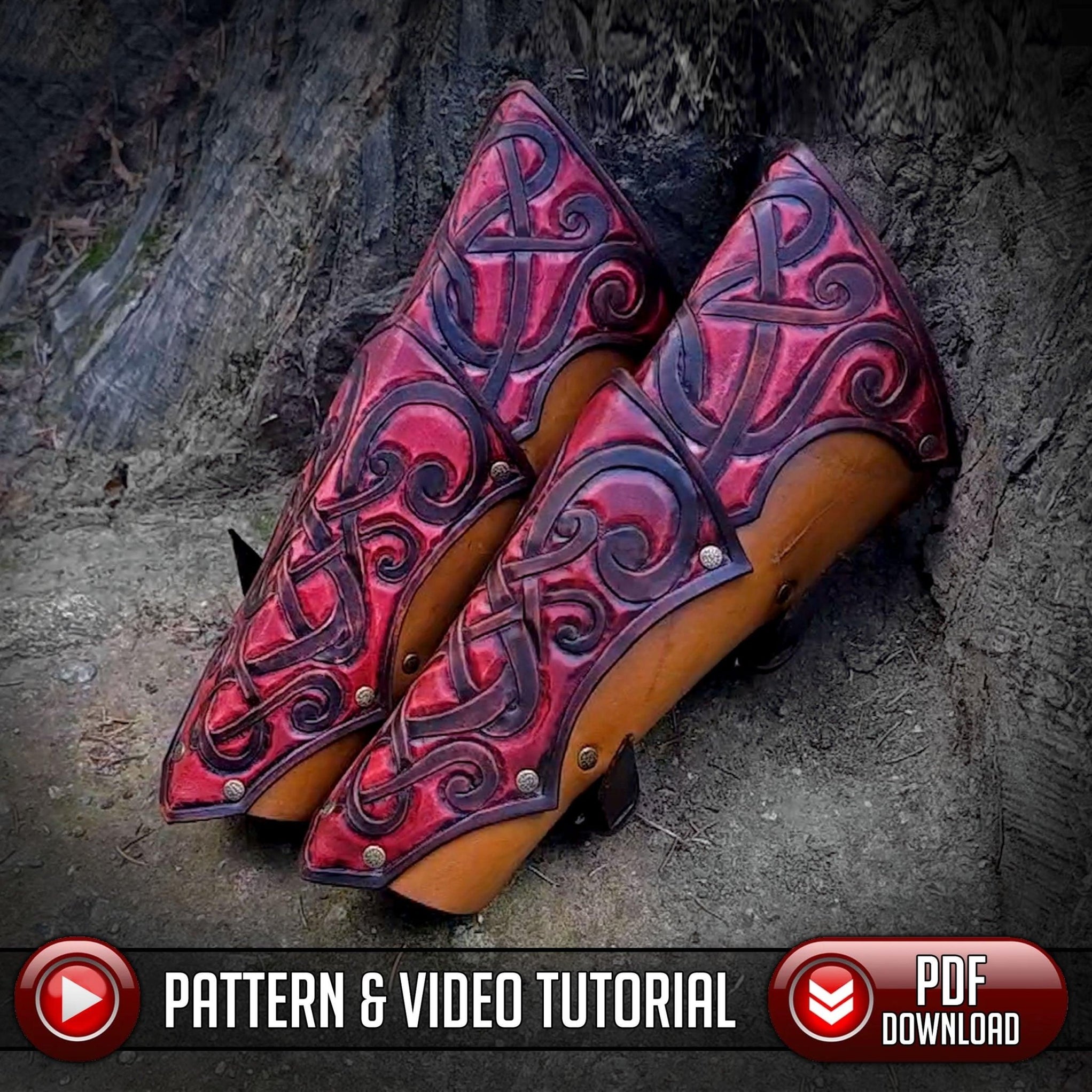 Dragon Warrior Leather Vambrace Pattern | Dark Horse Workshop