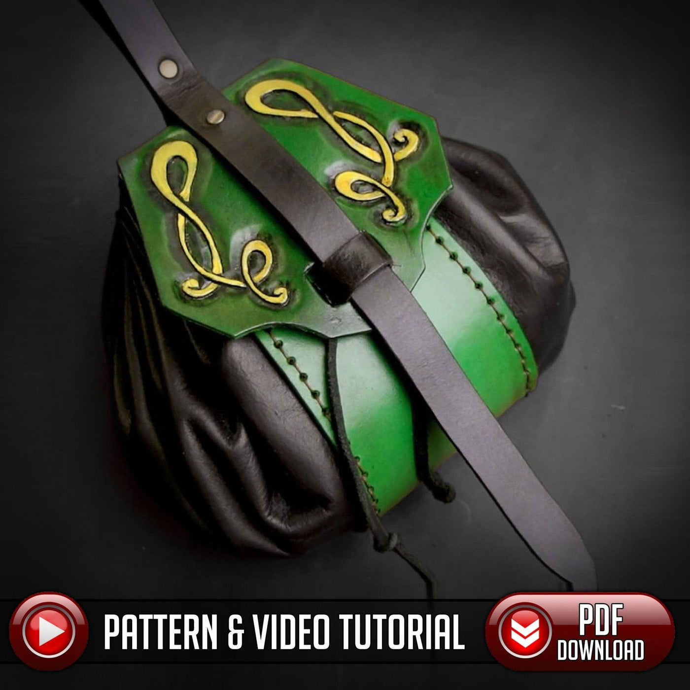 Leather Drawstring Pouch Pattern - Dice Pouch | Dark Horse Workshop