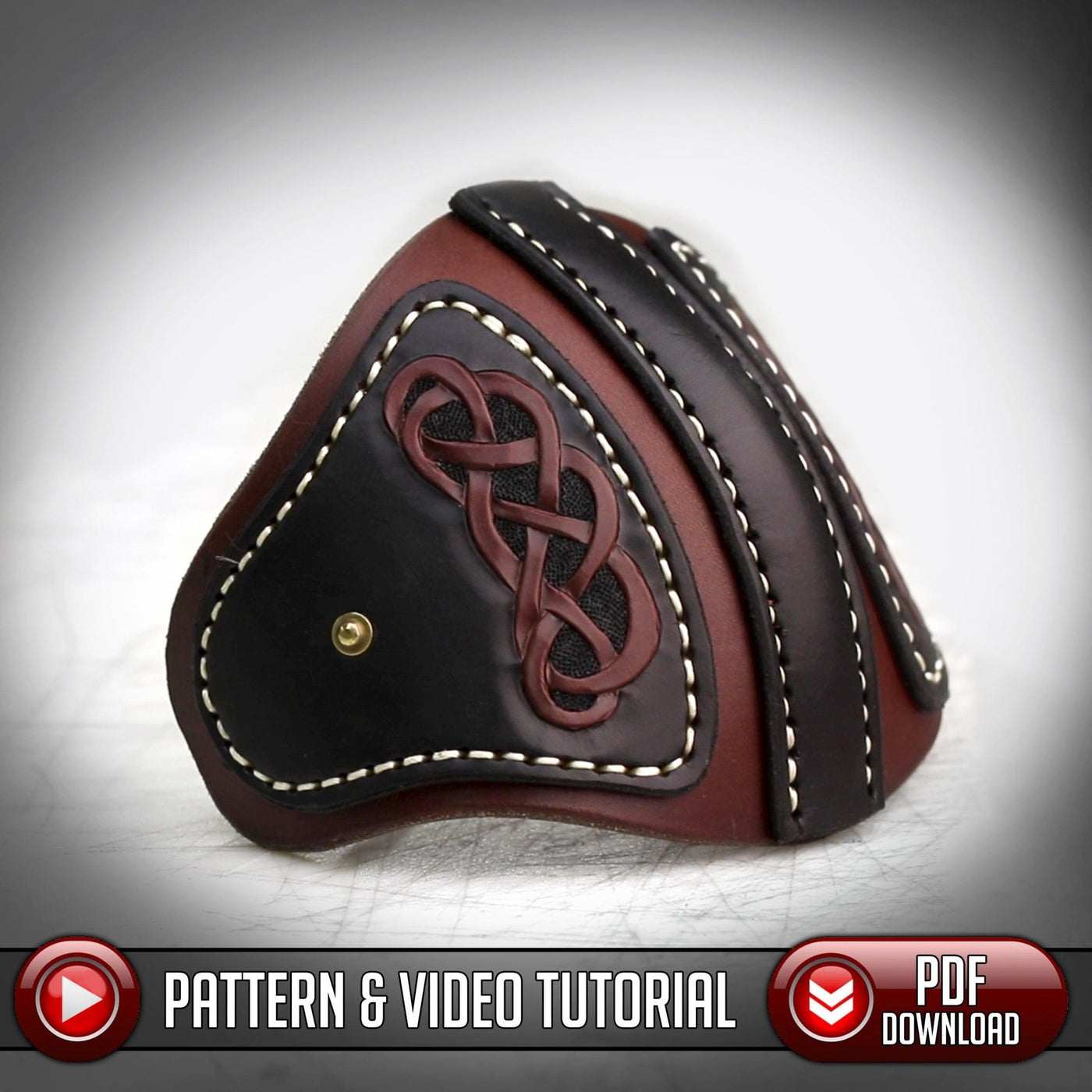 Leather Elbow Pattern - Armor Knotwork - SCA | Dark Horse Workshop