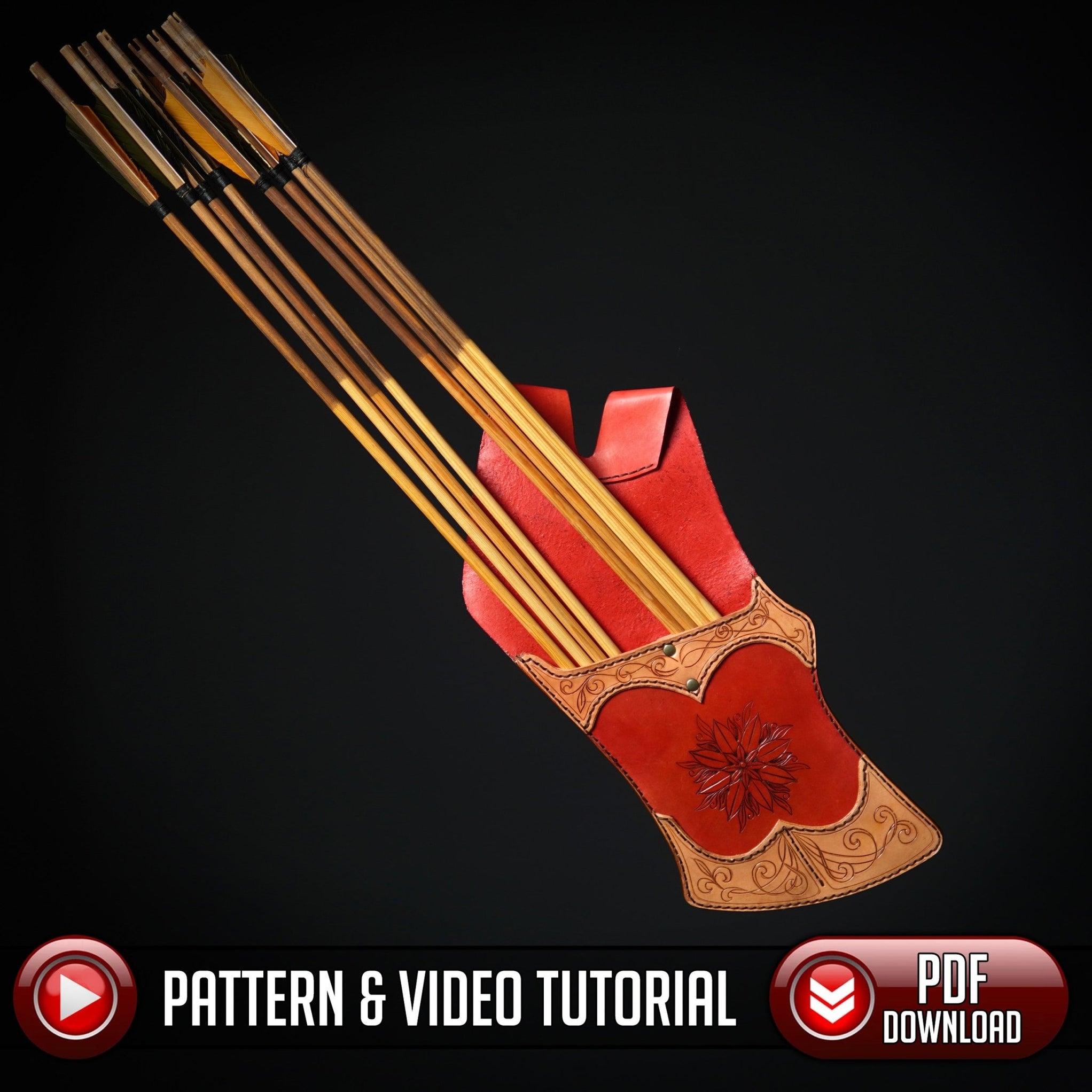 Leather Quiver Pattern - Turkish Quiver Pattern | Dark Horse Workshop