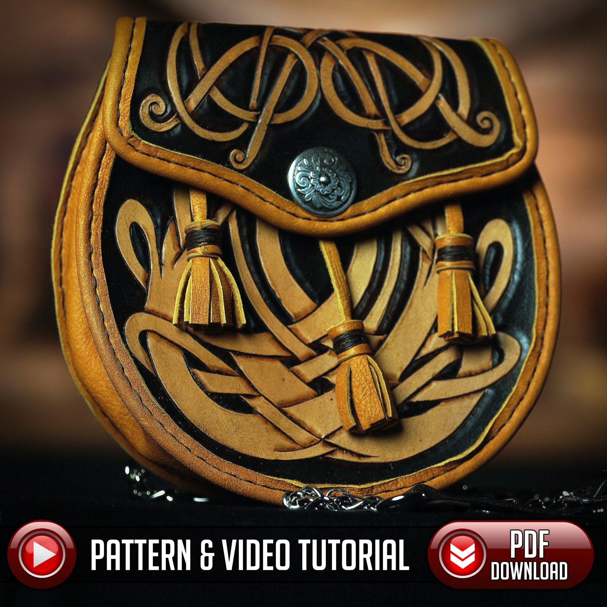 Leather Medieval Pouch Patterns | Dark Horse Workshop