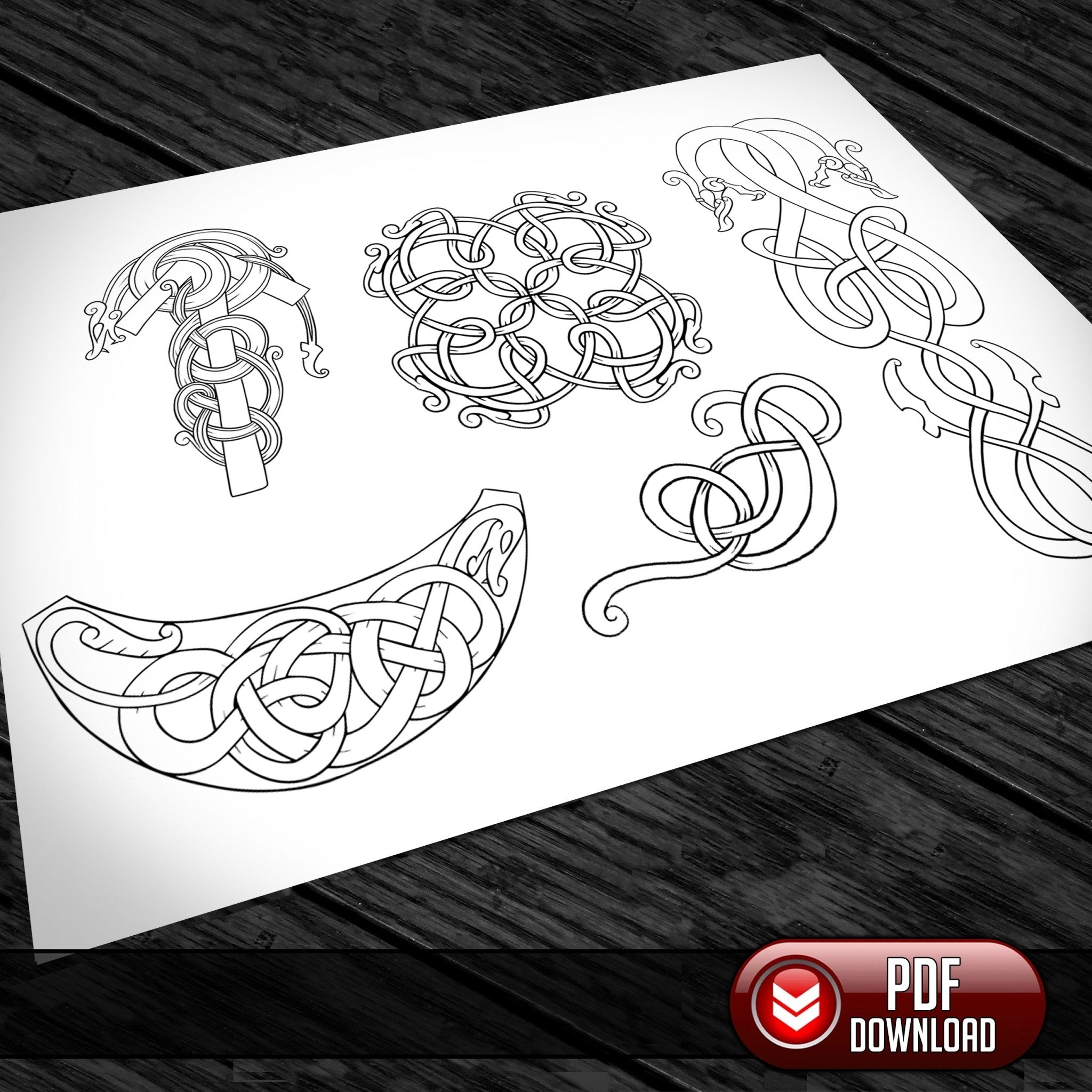 Viking Knotwork Art - PDF SVG | Dark Horse Workshop