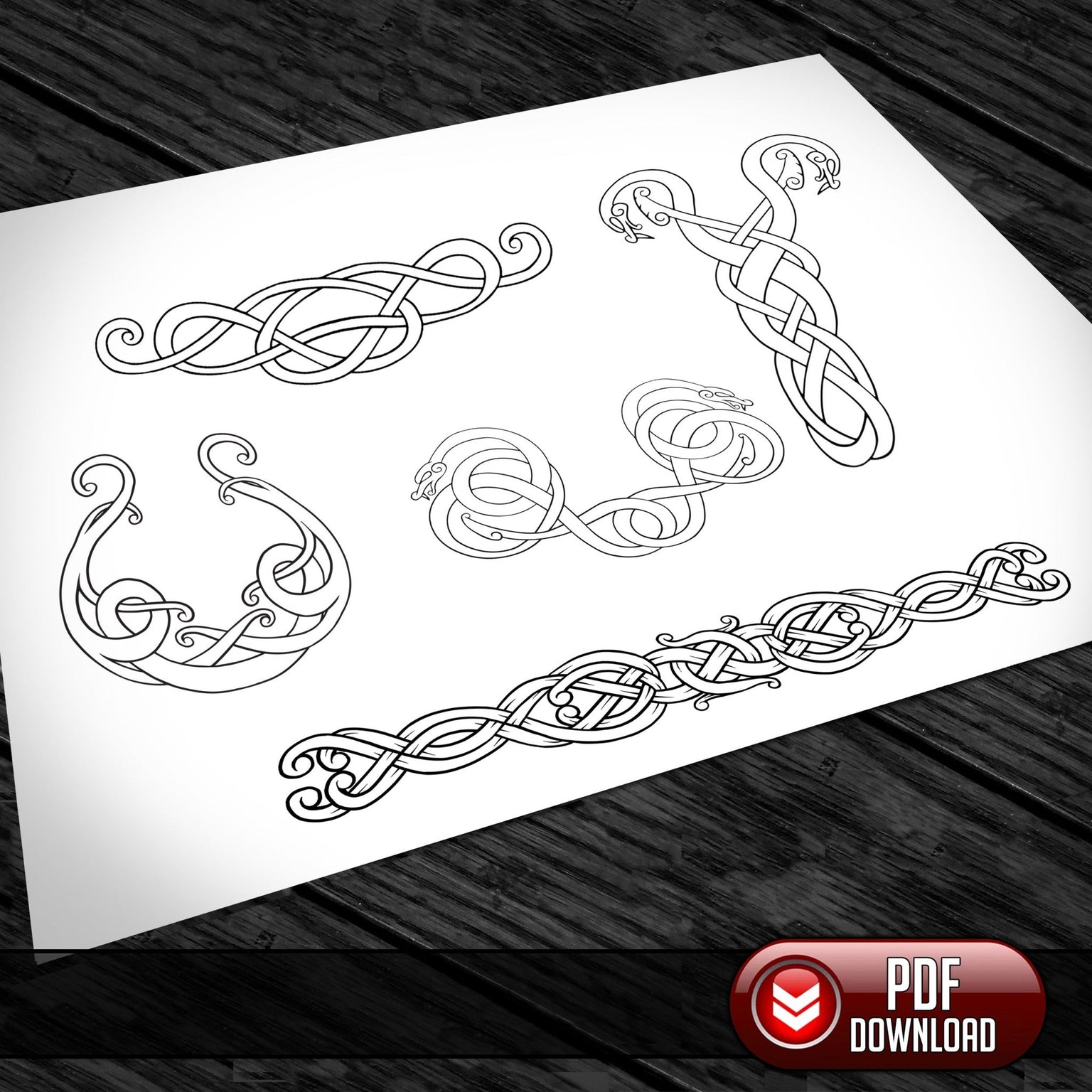 Viking Knotwork Art - PDF SVG | Dark Horse Workshop