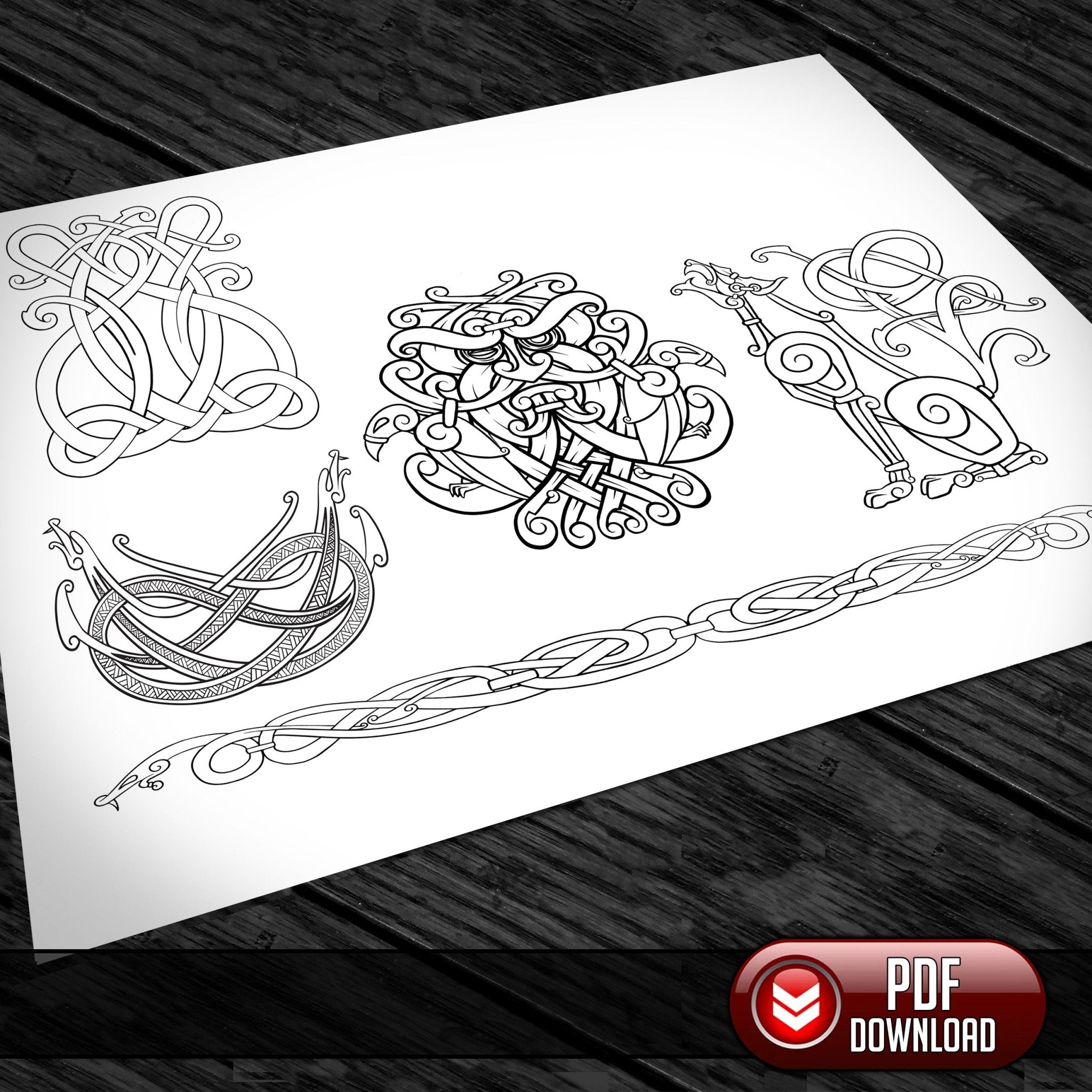 Viking Knotwork Art - PDF SVG | Dark Horse Workshop