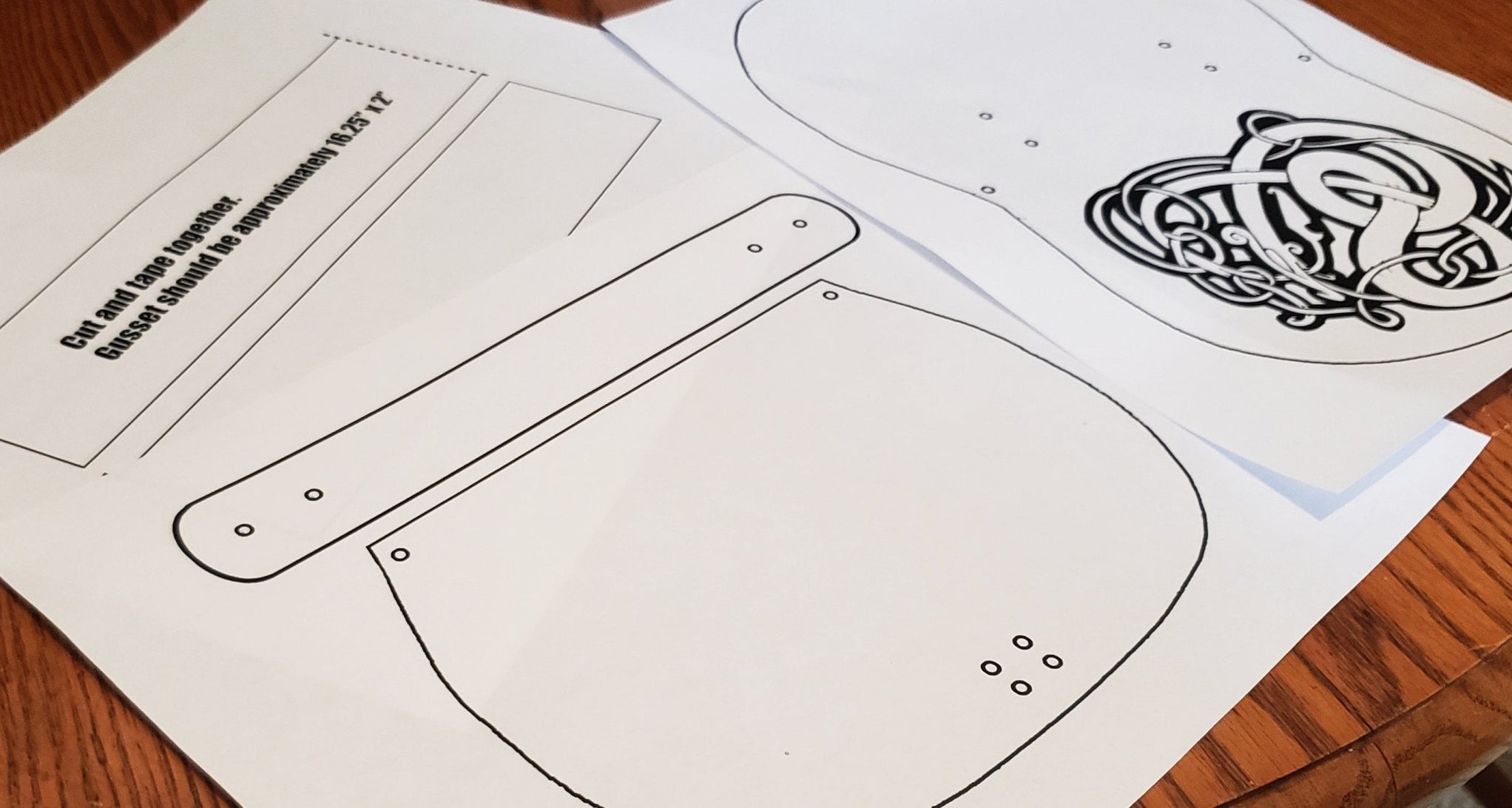 Leather Viking Pouch Pattern Serpent - PDF + SVG | Dark Horse Workshop